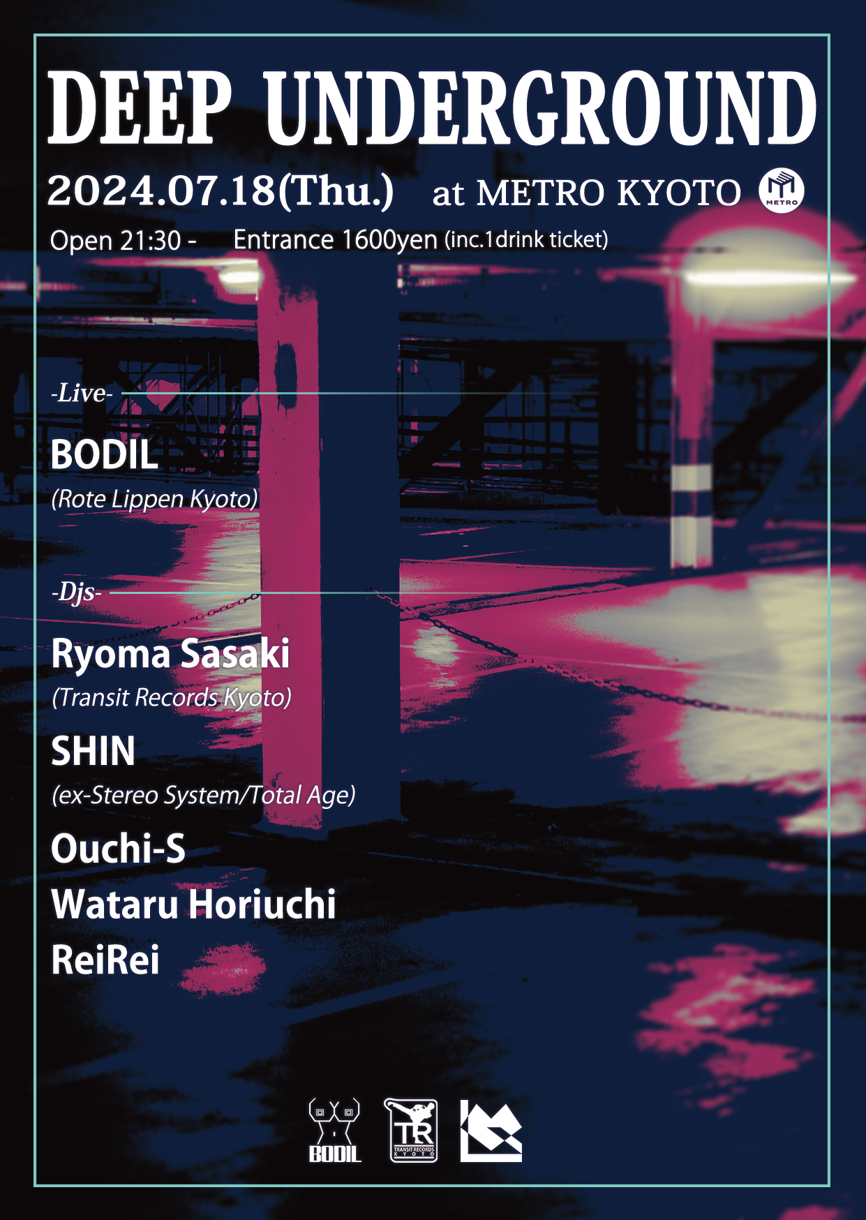 Deep Underground -Thursday Deep Techno & House Night- | CLUB METRO | 京都メトロ