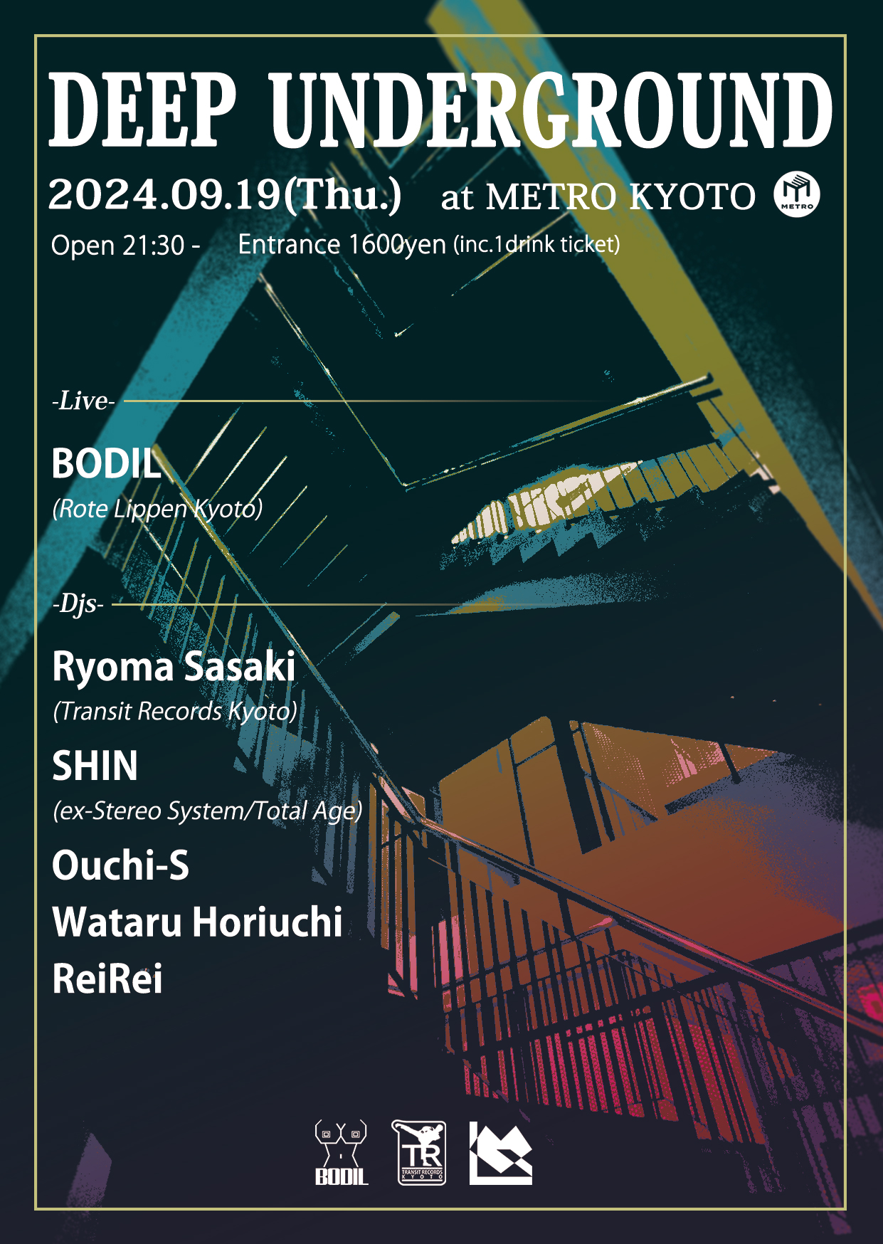 Deep Underground -Thursday Deep Techno & House Night- | CLUB METRO | 京都メトロ