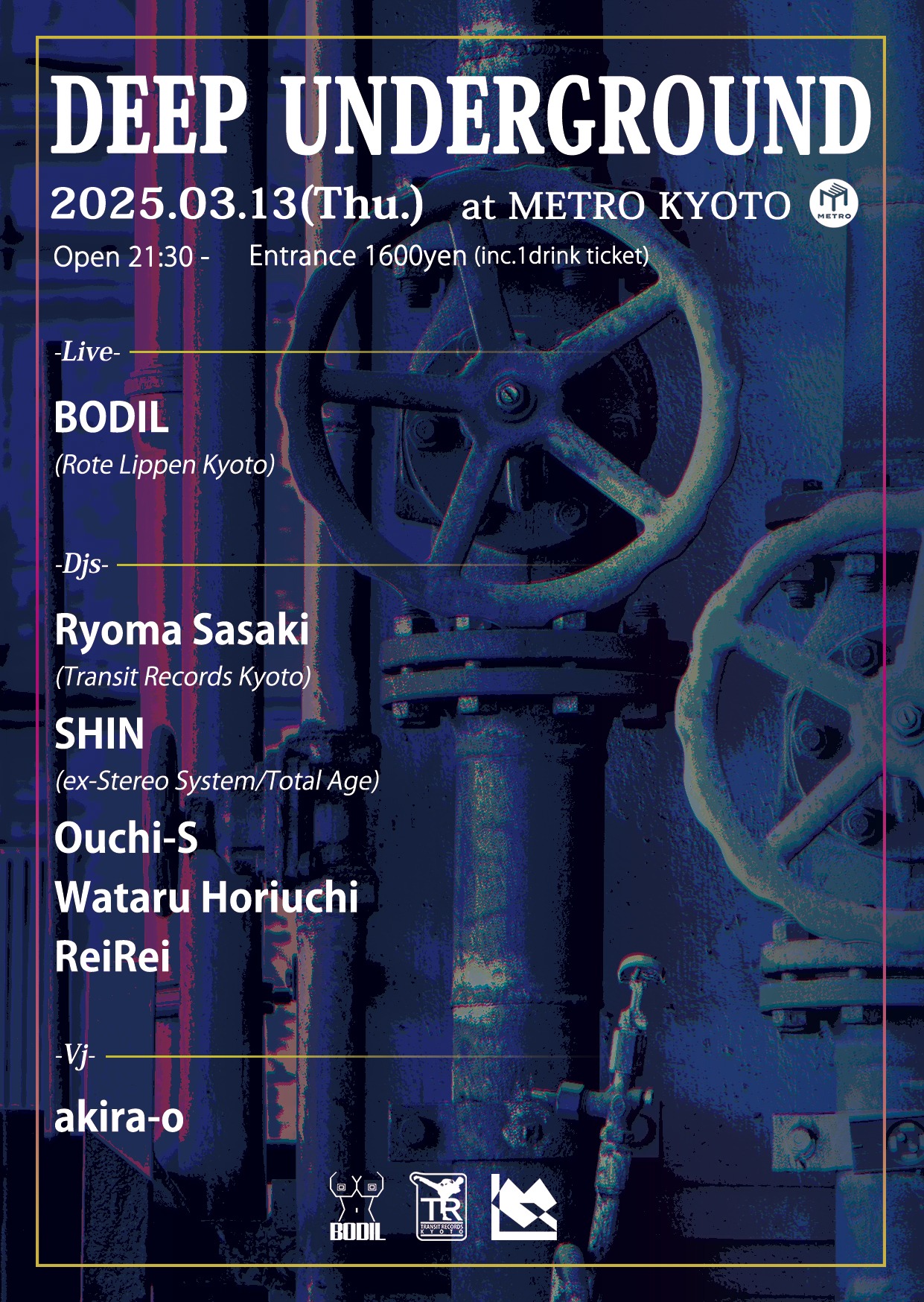 Deep Underground -Thursday Deep Techno & House Night- | CLUB METRO | 京都メトロ